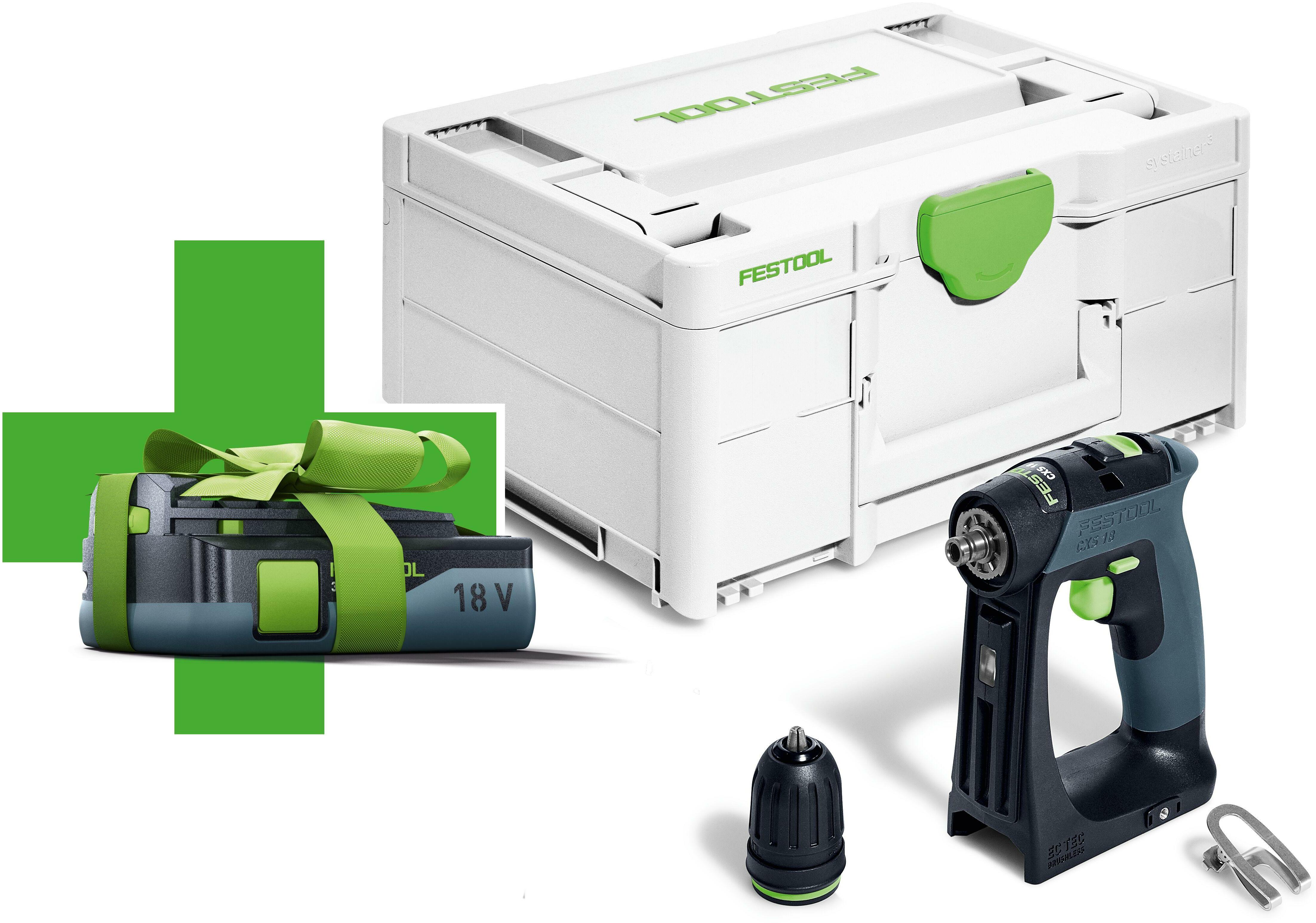 FESTOOL CXS 18-Basic-3,0 compact cordless drill driver in SYS3 ...