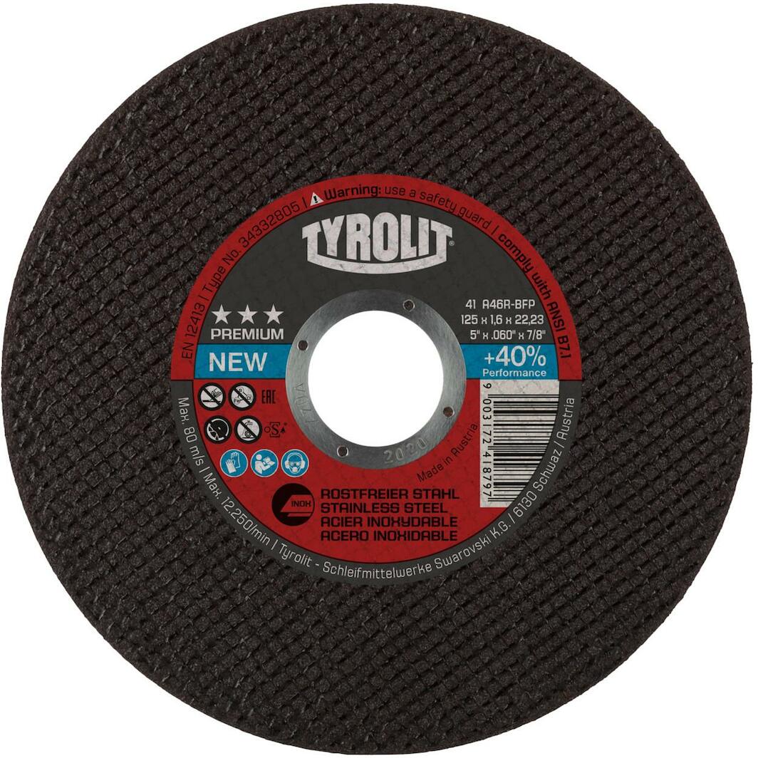 TYROLIT 34332809 Premium cut-off wheel for angle grinders 41 230x1,9x22 ...