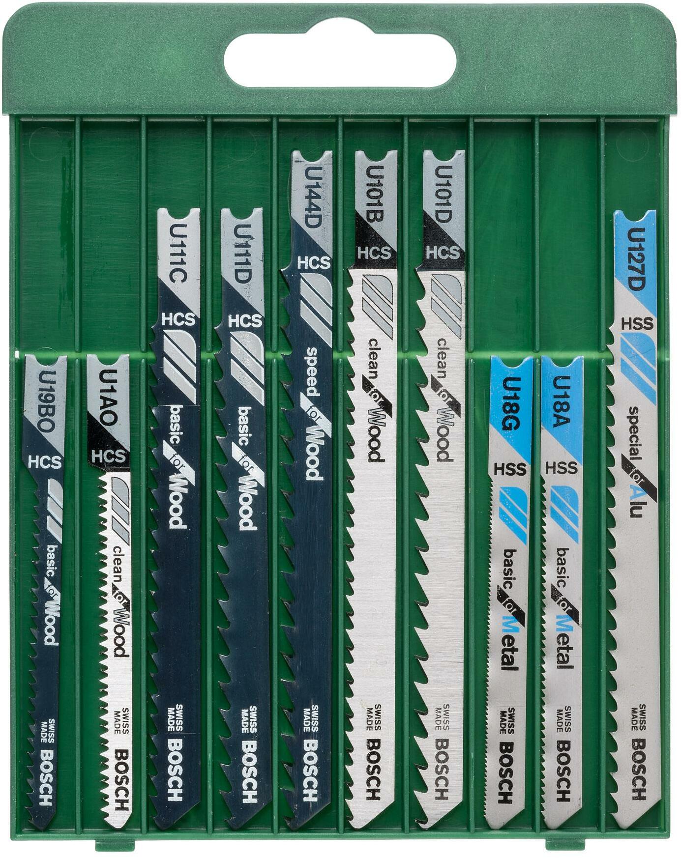 BOSCH 2609256775 jigsaw blade set with U-shank 10-piece | Klium
