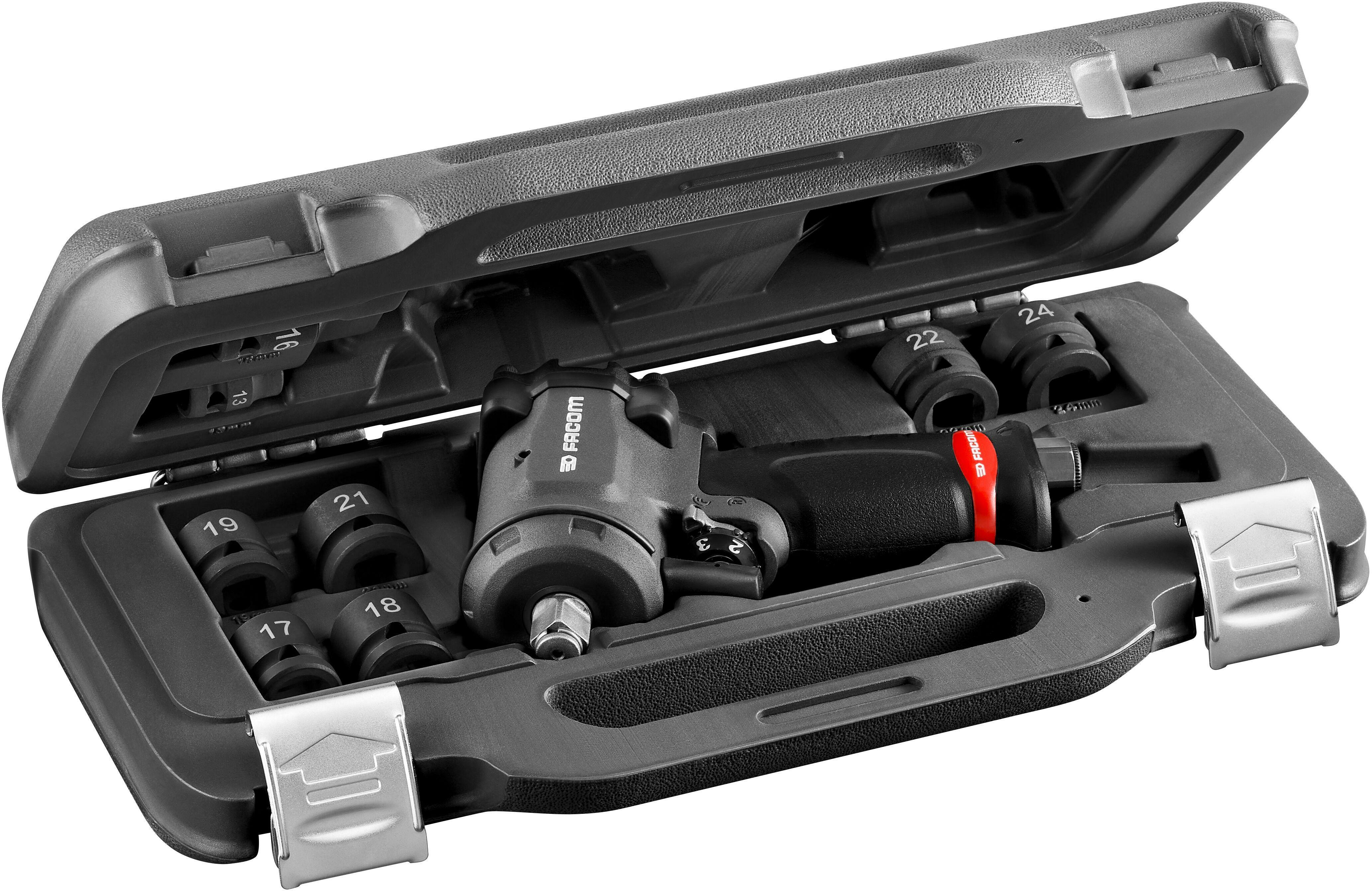 FACOM NSS.J8PB stubby impact socket set 1/2" hexagonal 9-piece ...