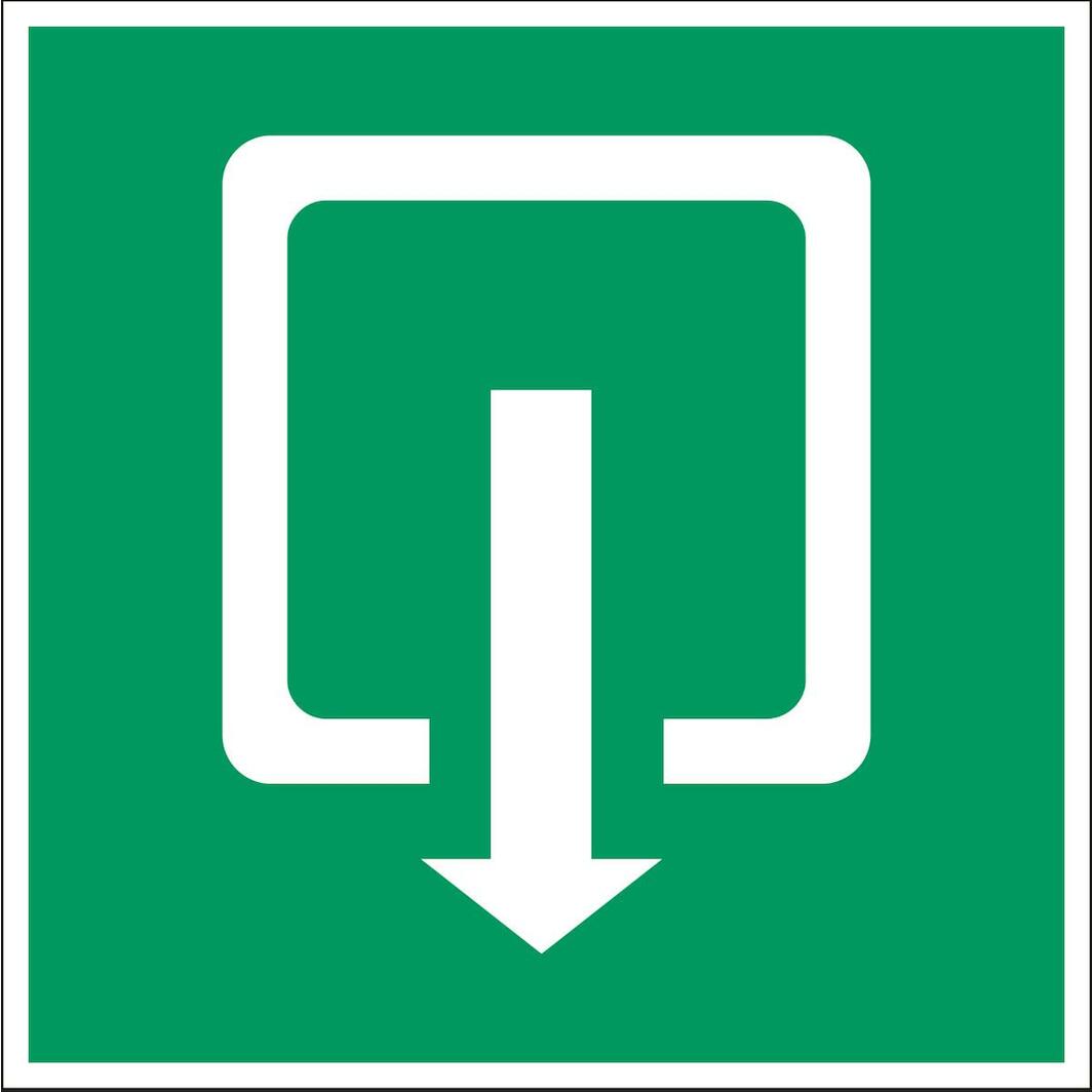 BRADY 286824 mini pictogram solo sheet - exit, 10 x 10 mm (96 pcs) | Klium