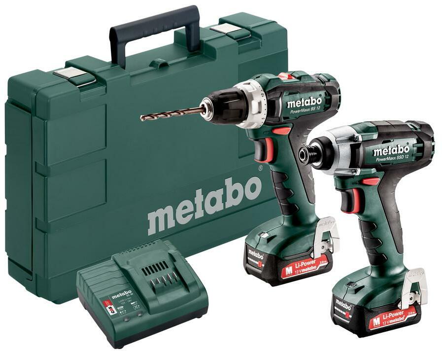 METABO COMBO-SET 2.7.1 12V cordless machine kit PowerMaxx BS 12 + SSD ...