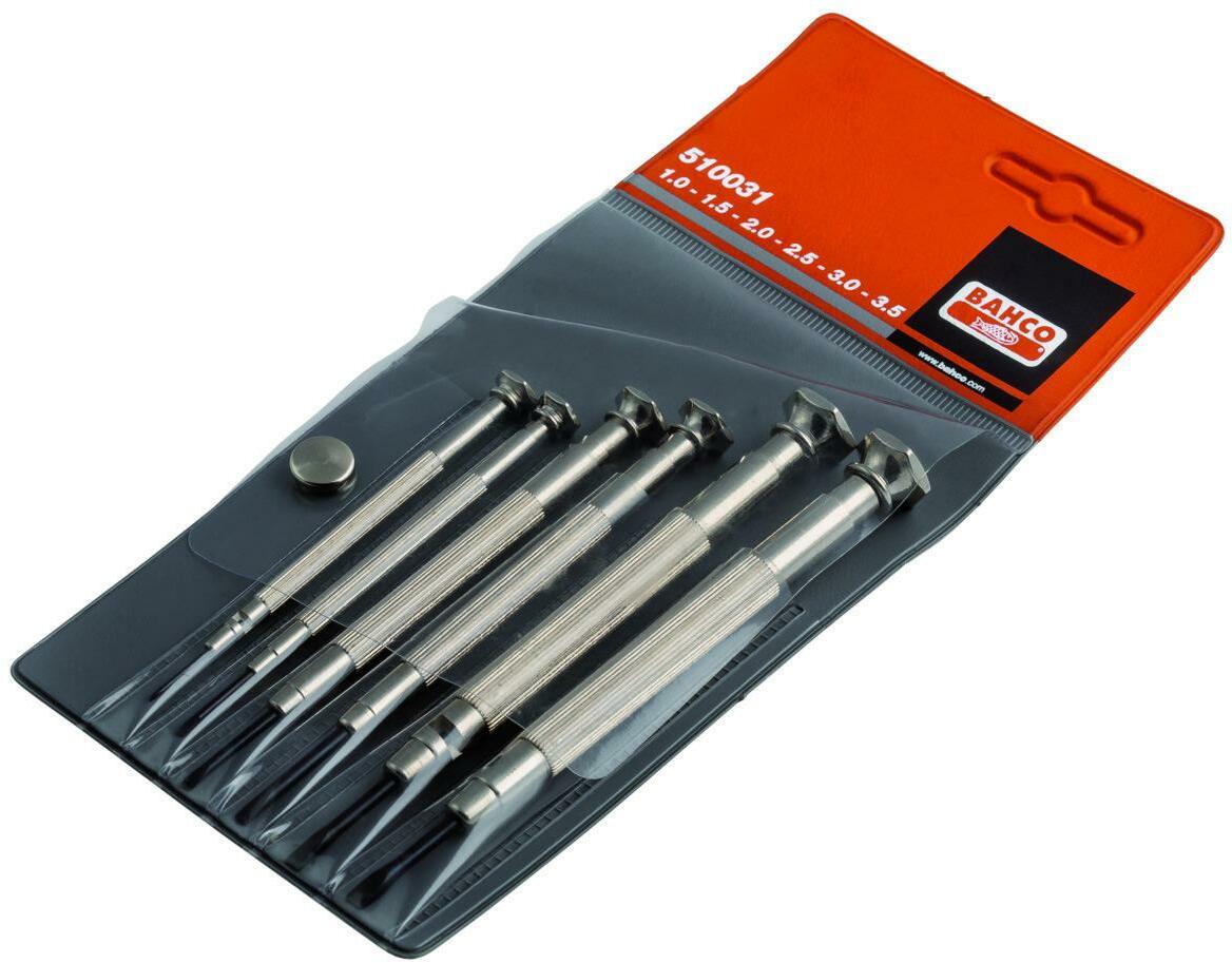 BAHCO 98505 precision screwdriver set, slotted, Phillips - 6-piece | Klium