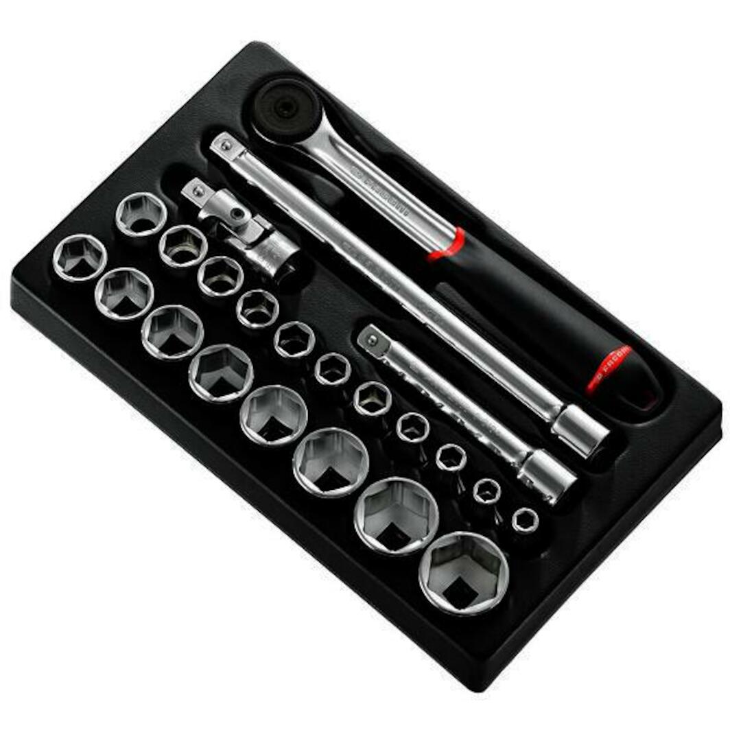 FACOM MOD.S161-36PB module 6-sided metric sockets 1/2 23-piece | Klium