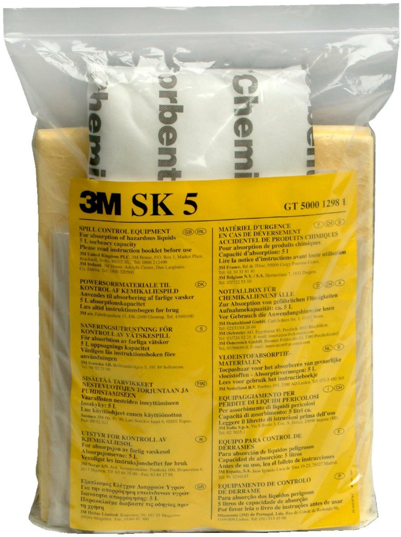 3M SK 5 chemical clean-up kit 70x400 mm (for 5 litres) - 7100090374 | Klium