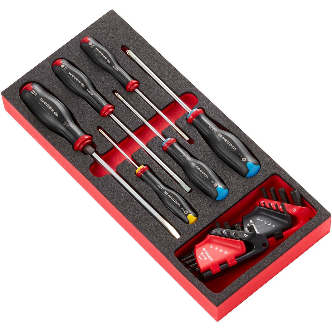 FACOM MODM.AT7PB Protwist screwdriver set foam module with hex keys 23 ...