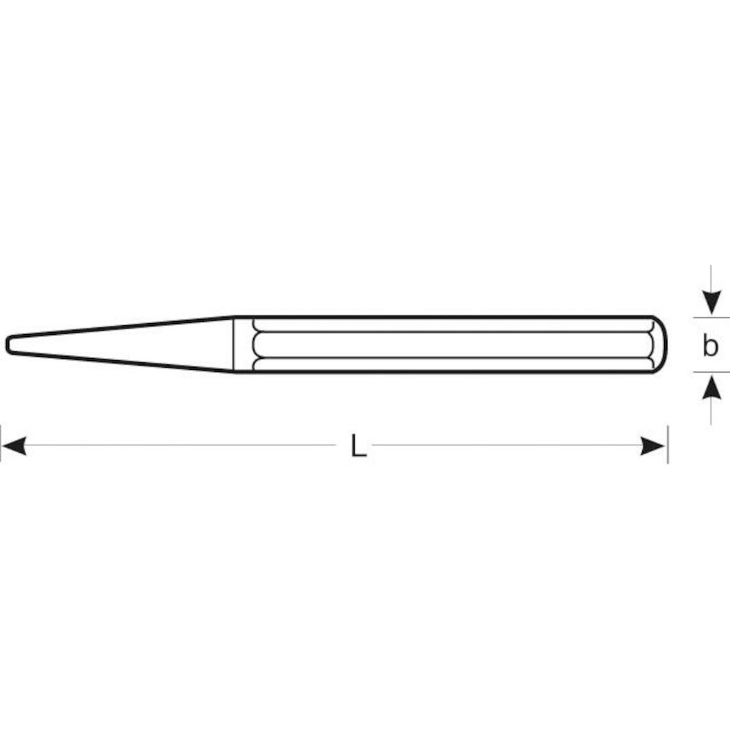 BAHCO 1157 centre point automatic with hardened steel tip 130 mm 2 mm ...