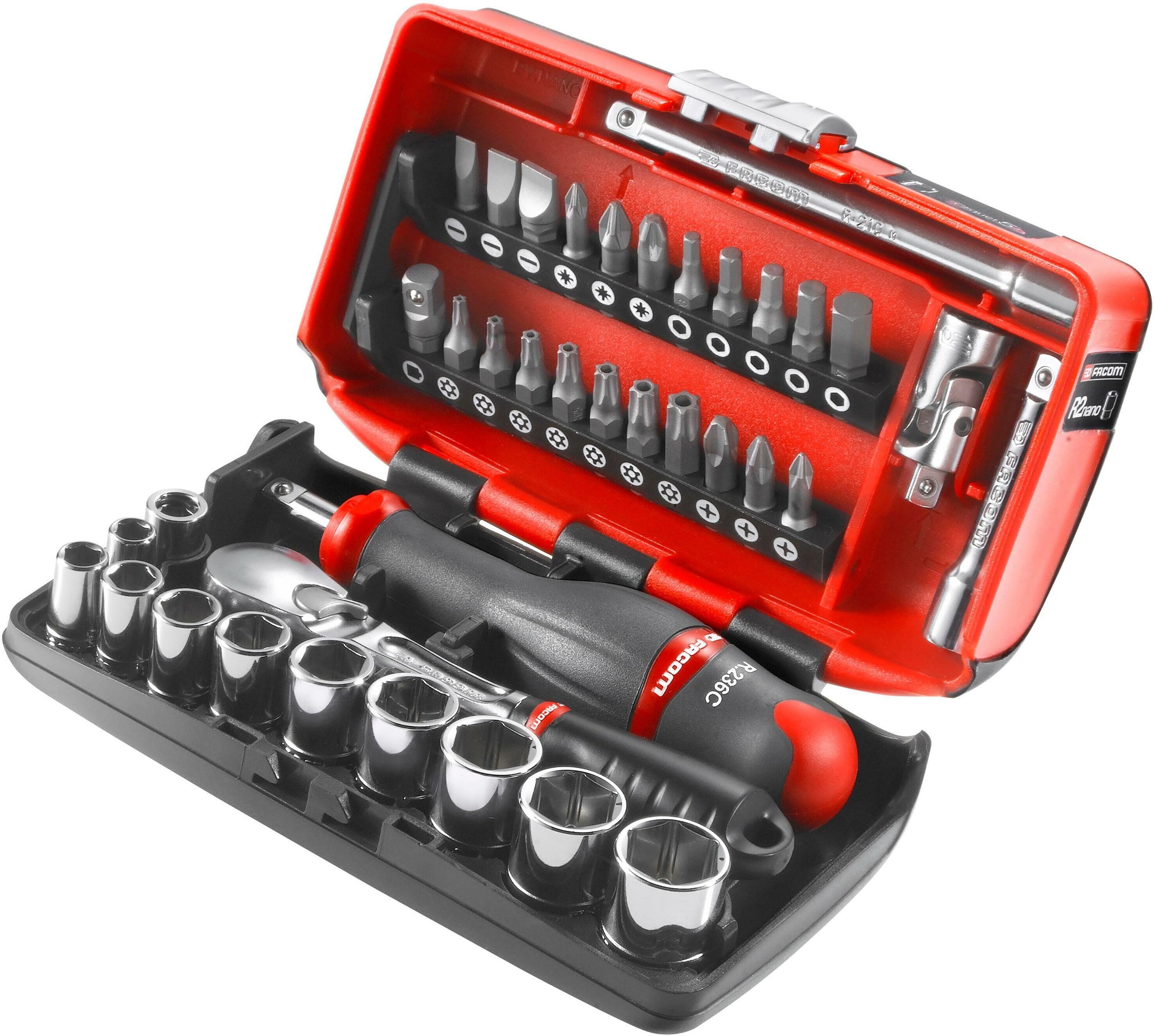 FACOM RL.NANO1 ratchet RL.161 with ultra compact socket set metric ...