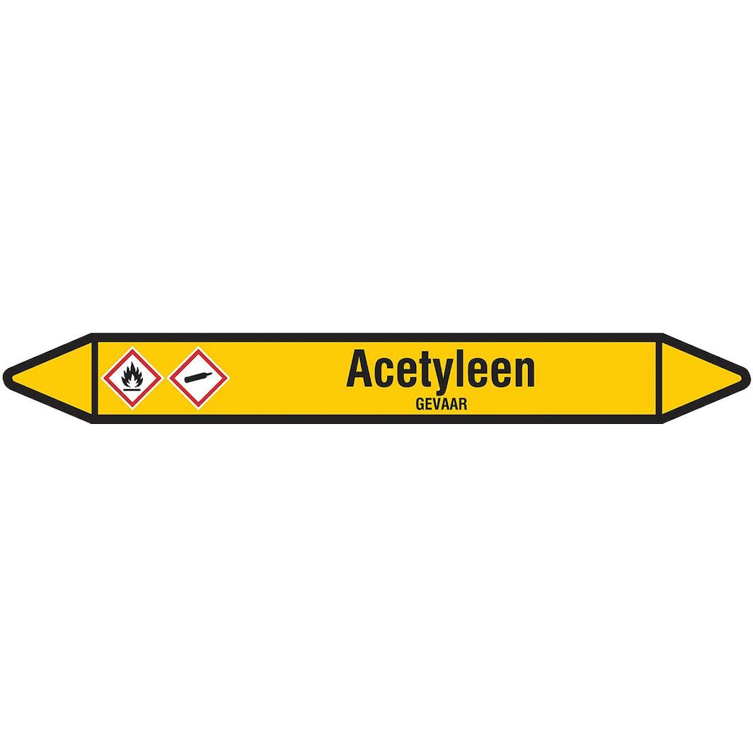 BRADY N004067 pipe marker for acetylene, with perforated arrows, with ...