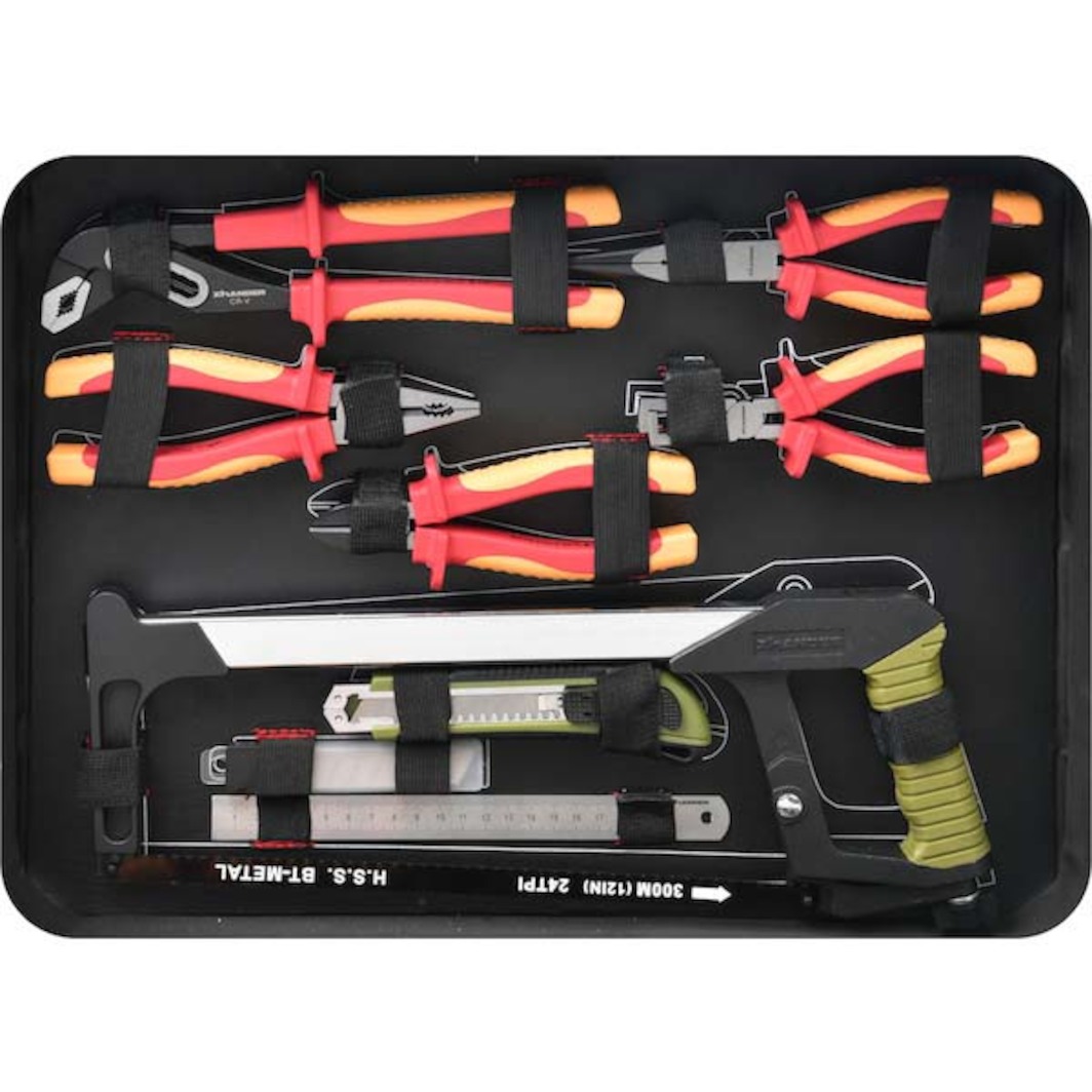 XHANDER 68962226 electric tool set in aluminium case, 142 pieces | Klium