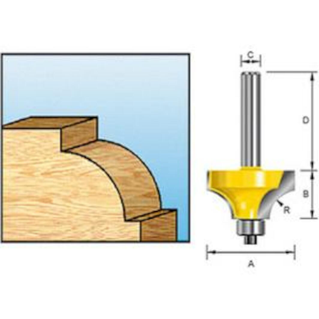 MAKITA 793154-7 HM quarter-round cutter with ball bearing | Klium