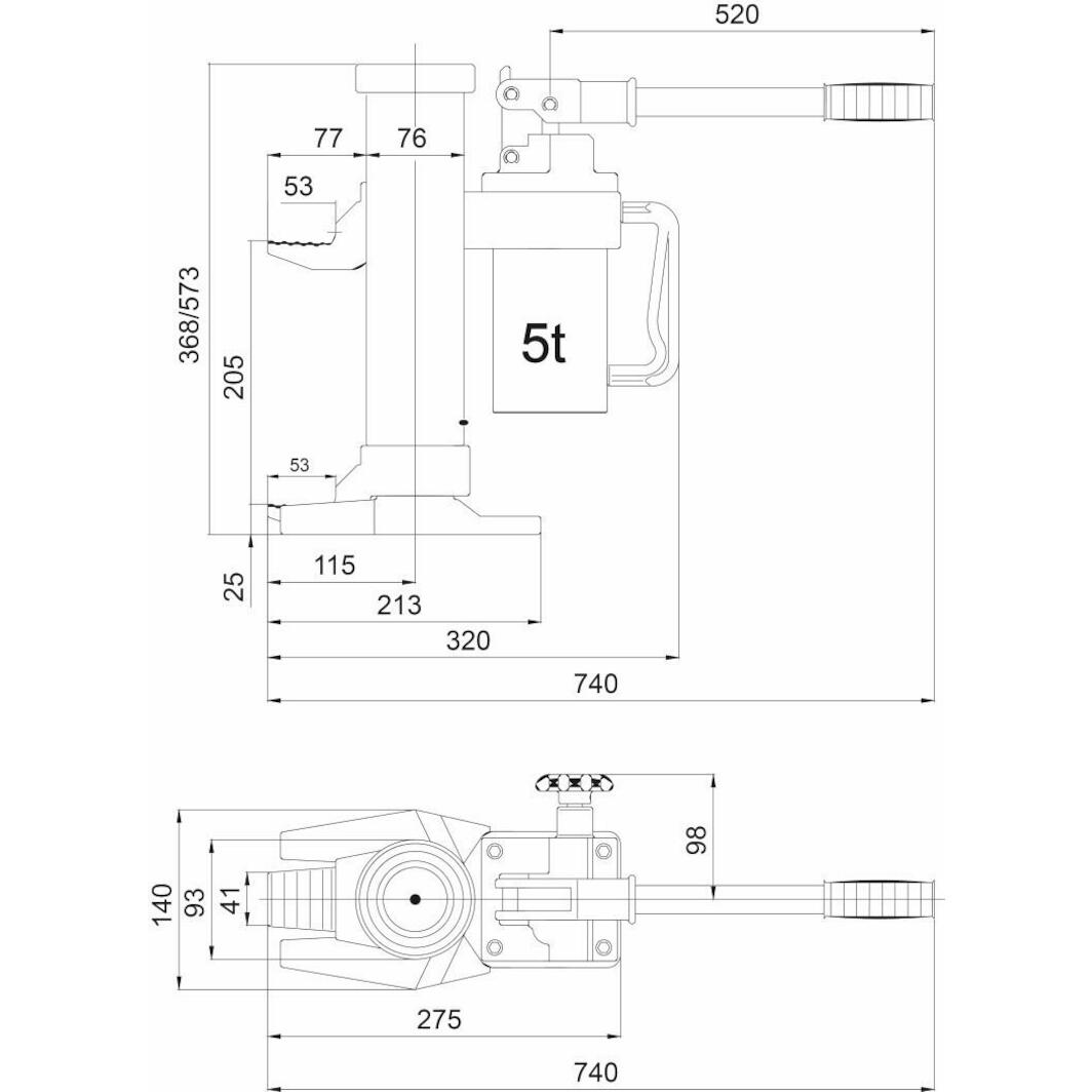 REMA RMH-50 hydraulic machine lifter 5 tonnes - 1800050 | Klium