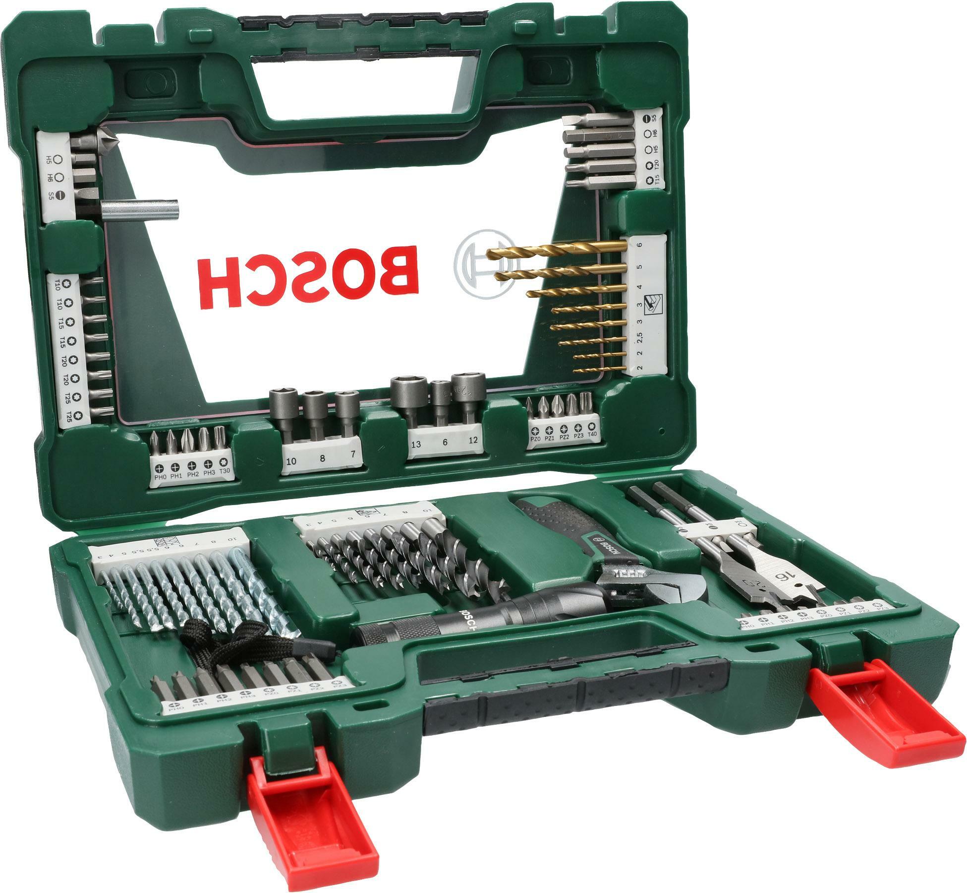 BOSCH 2607017193 V-Line TiN-coated drill and screw bit set with LED ...