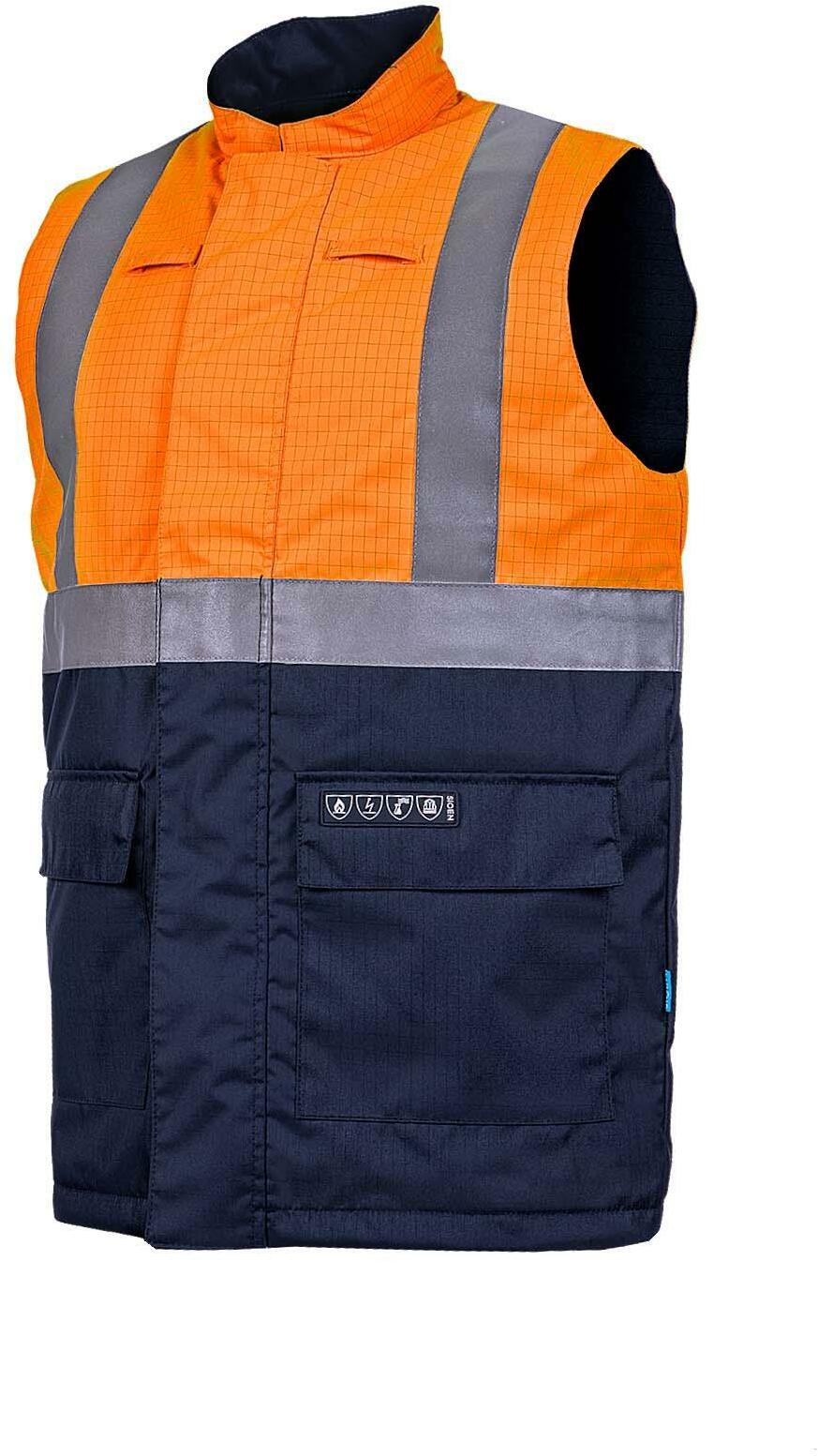 SIOEN BRAVONE 1666 flame-retardant and anti-static signalling waistcoat ...