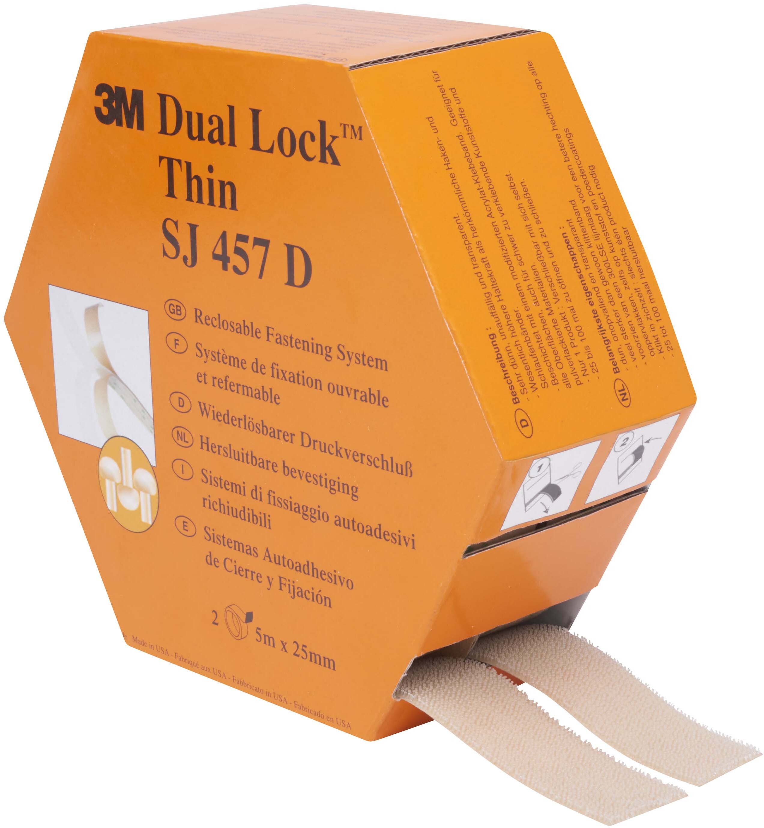 3M SJ457D Dual Lock reclosable click tape low profile SJ4570 ...