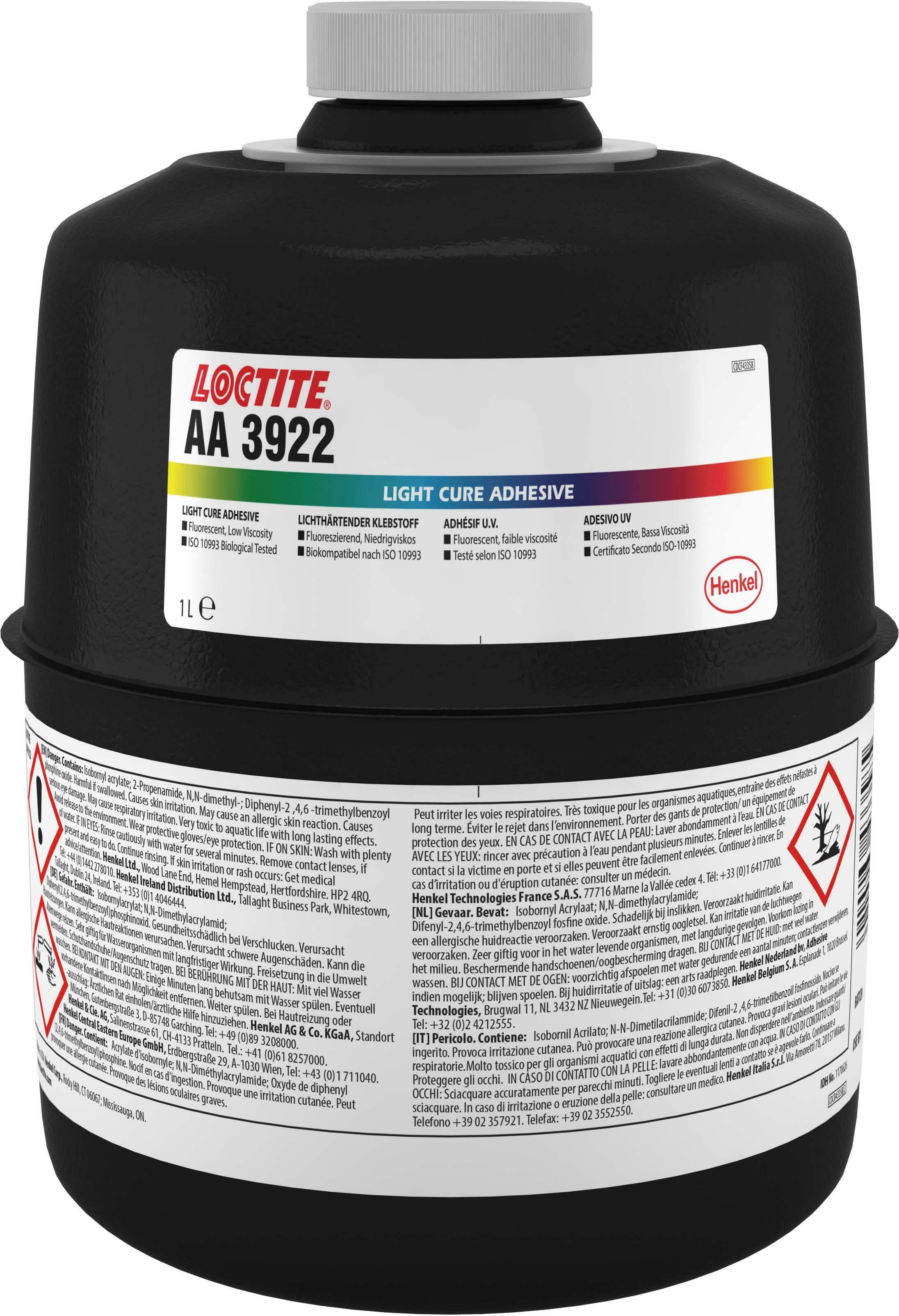 LOCTITE 3922 light-curing adhesive (1 l bottle) - 1170626 | Klium