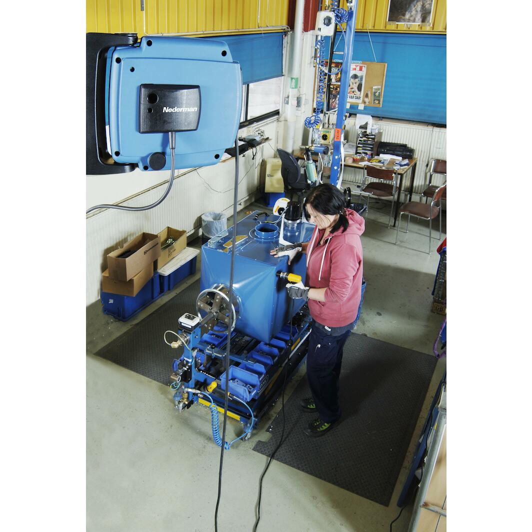 NEDERMAN H30 spring-operated hose reel with air/water hose 10 m ...