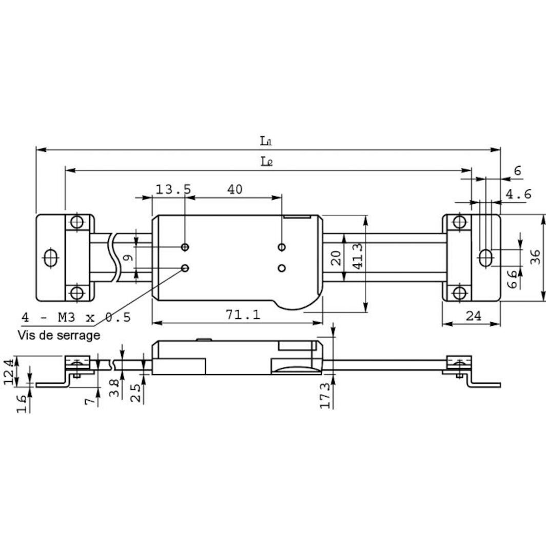 MITUTOYO 572-462 mounting ruler horizontal, switchable measuring ...