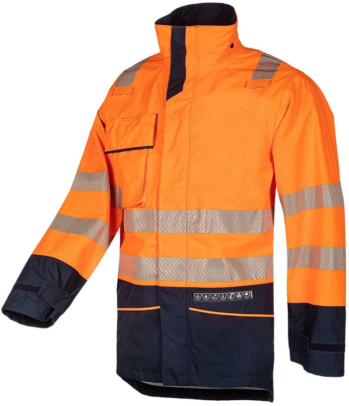 SIOEN 7330 Torvik signalisation rain parka with ARC protection fluo ...