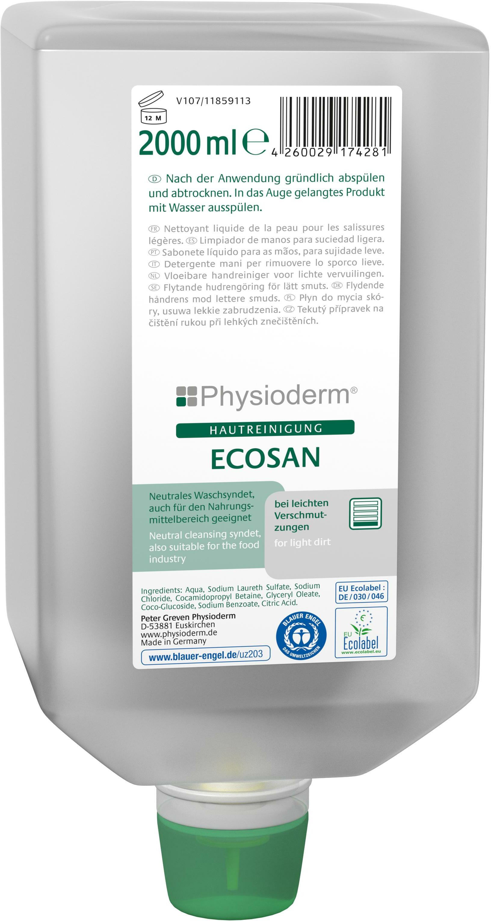PHYSIODERM Ecosan hand cleaner unscented (2 l softbox) - 13897003 | Klium