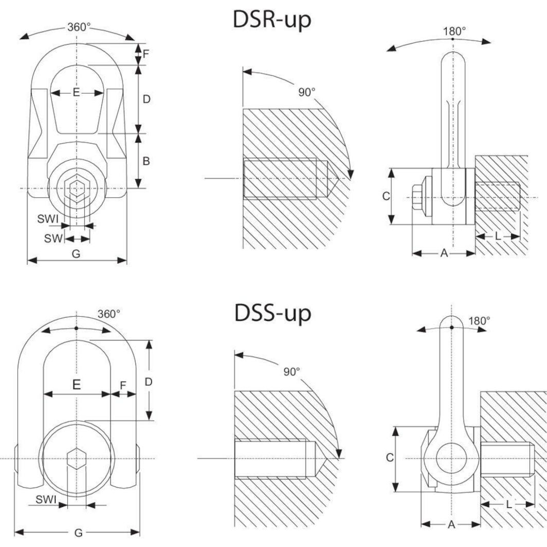 REMA DSR-UP stop bolt 2500 kg M20 - 2674120 | Klium