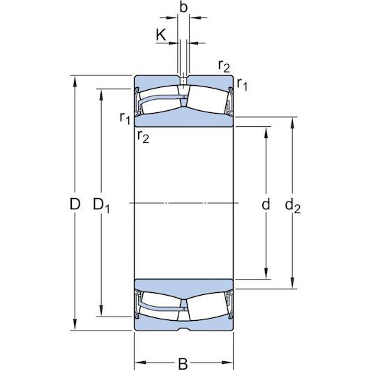 SKF 23052-2CS5/VT143 spherical roller bearing with sealing on both ...