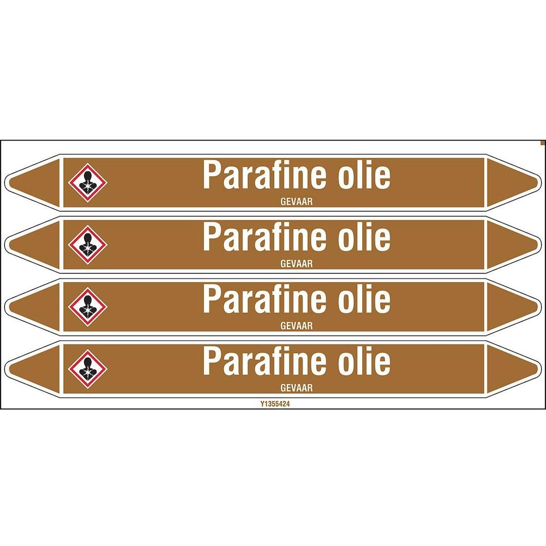 BRADY N005327 pipe marker for paraffin oil, with perforated arrows ...