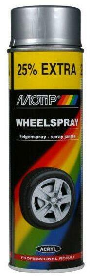 MOTIP 04007 wheel rim lacquer silver gloss 500 ml | Klium