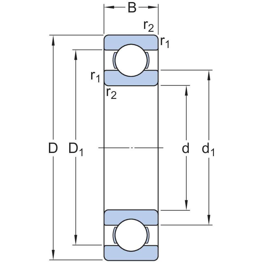 SKF 6330/HC5C3PS0VA970 hybrid ceramic groove ball bearing without seal ...