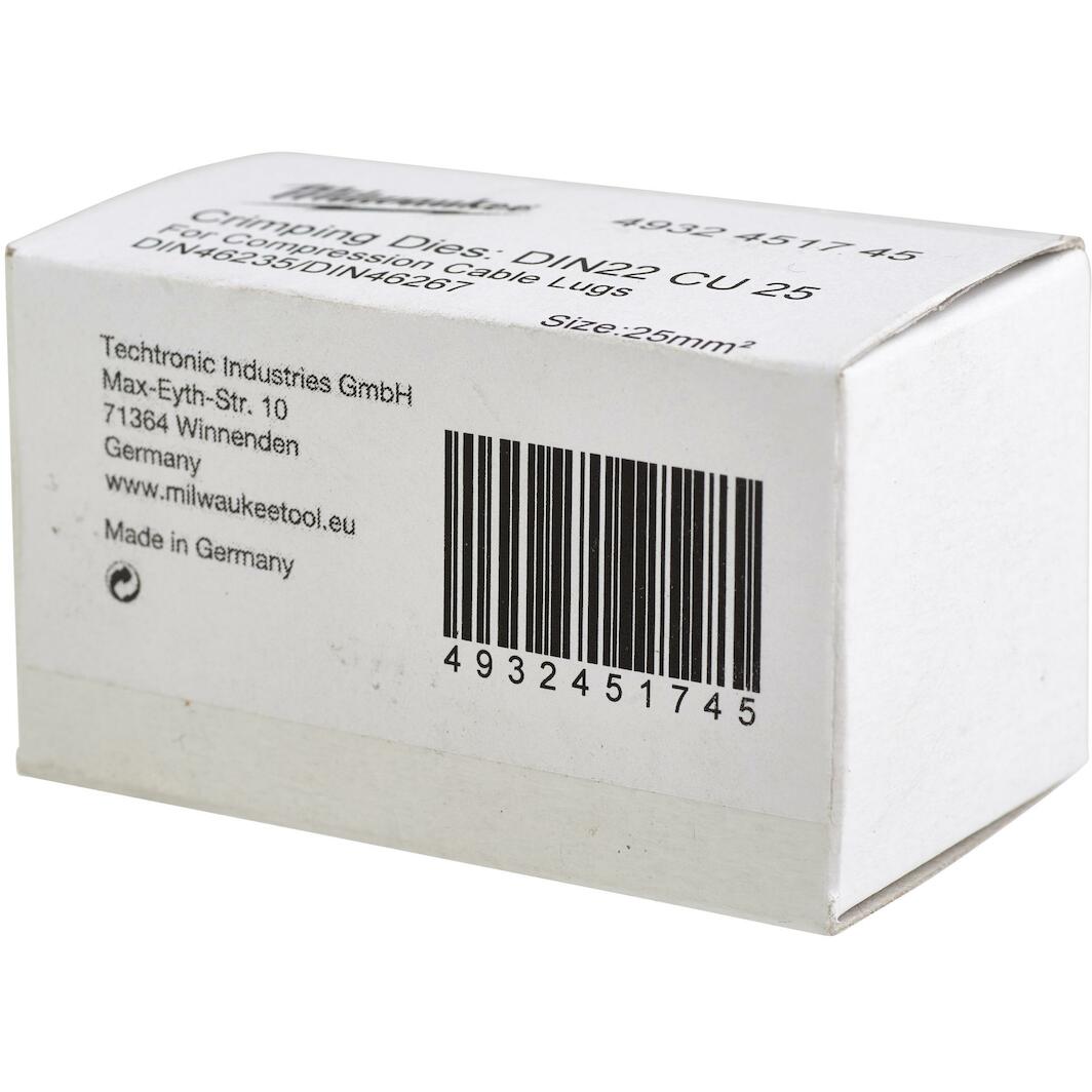 MILWAUKEE DIN22 Cu 25 crimping jaw copper - 4932451745 | Klium