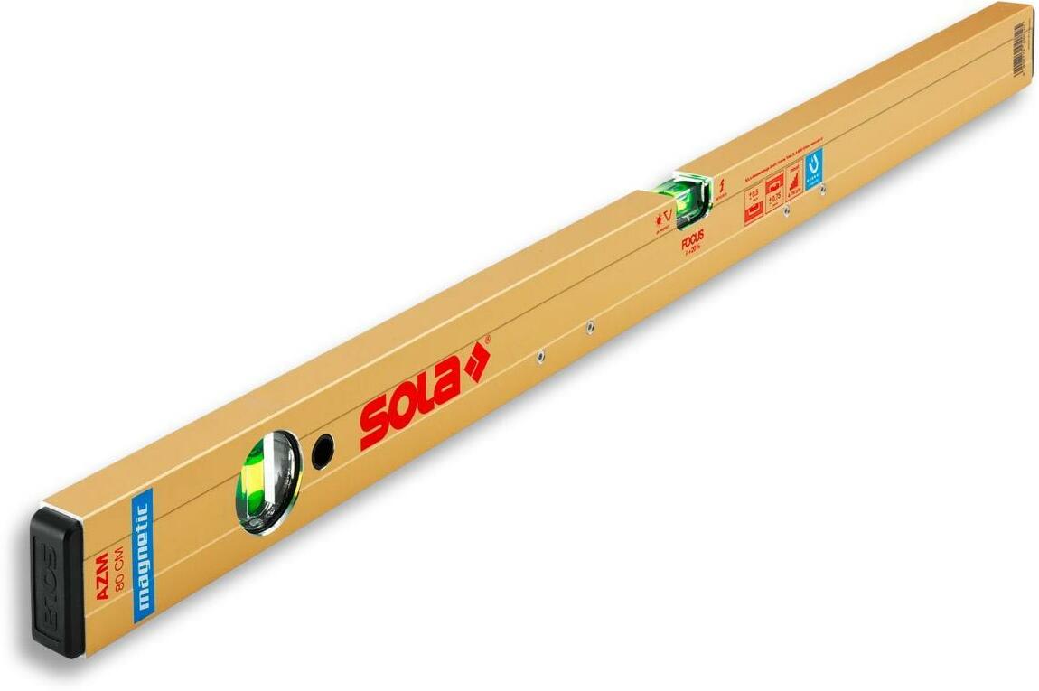 SOLA AZM 120 aluminium tube profile spirit level gold 120 cm ...