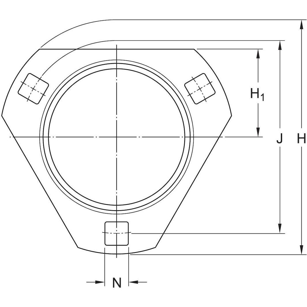 SKF PFD 52 steel sheet bearing housing with triangular flange for ...