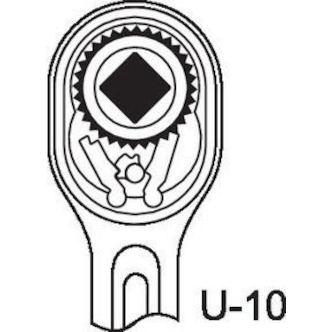 GEDORE 1993 GU-10 XL switchable ratchet with knee joint 1/2" 600 mm ...
