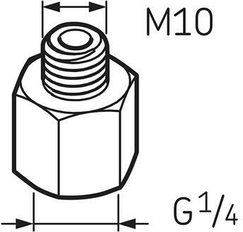 SKF LAPN 10 nipple G1/4 female to M10x1.5 (for LAGD, TLSD, TLMR) | Klium