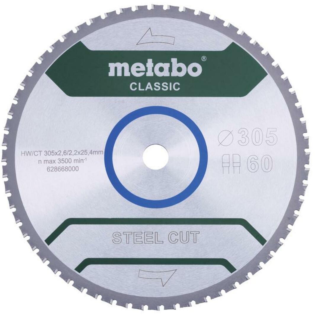 METABO 628668000 saw blade "steel cut - classic", 305x25.4 Z60 FZFA ...