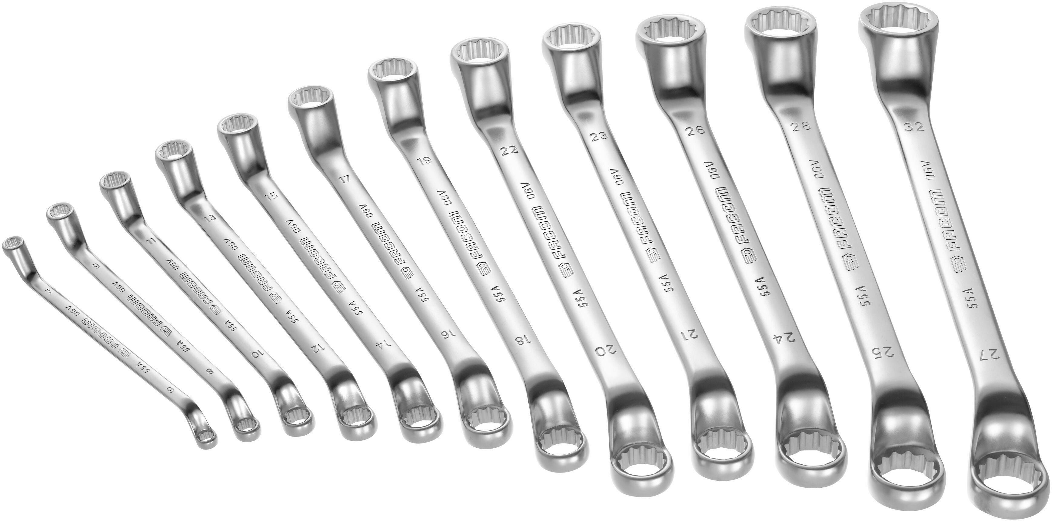 FACOM 55A.JD12A Recessed ring spanner set metric sizes 12-piece | Klium