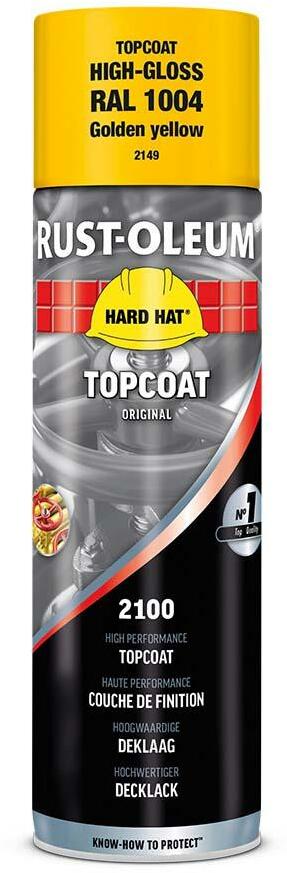 RUST-OLEUM 2149 Hard Hat topcoat golden yellow RAL1004 500ml | Klium