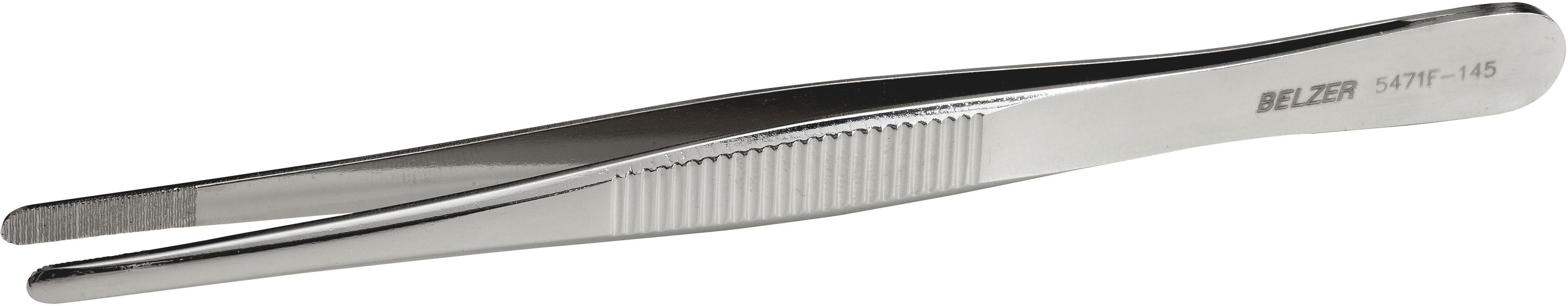 BAHCO 5471 F-145 tweezers for general use, rounded tips, hardened steel ...