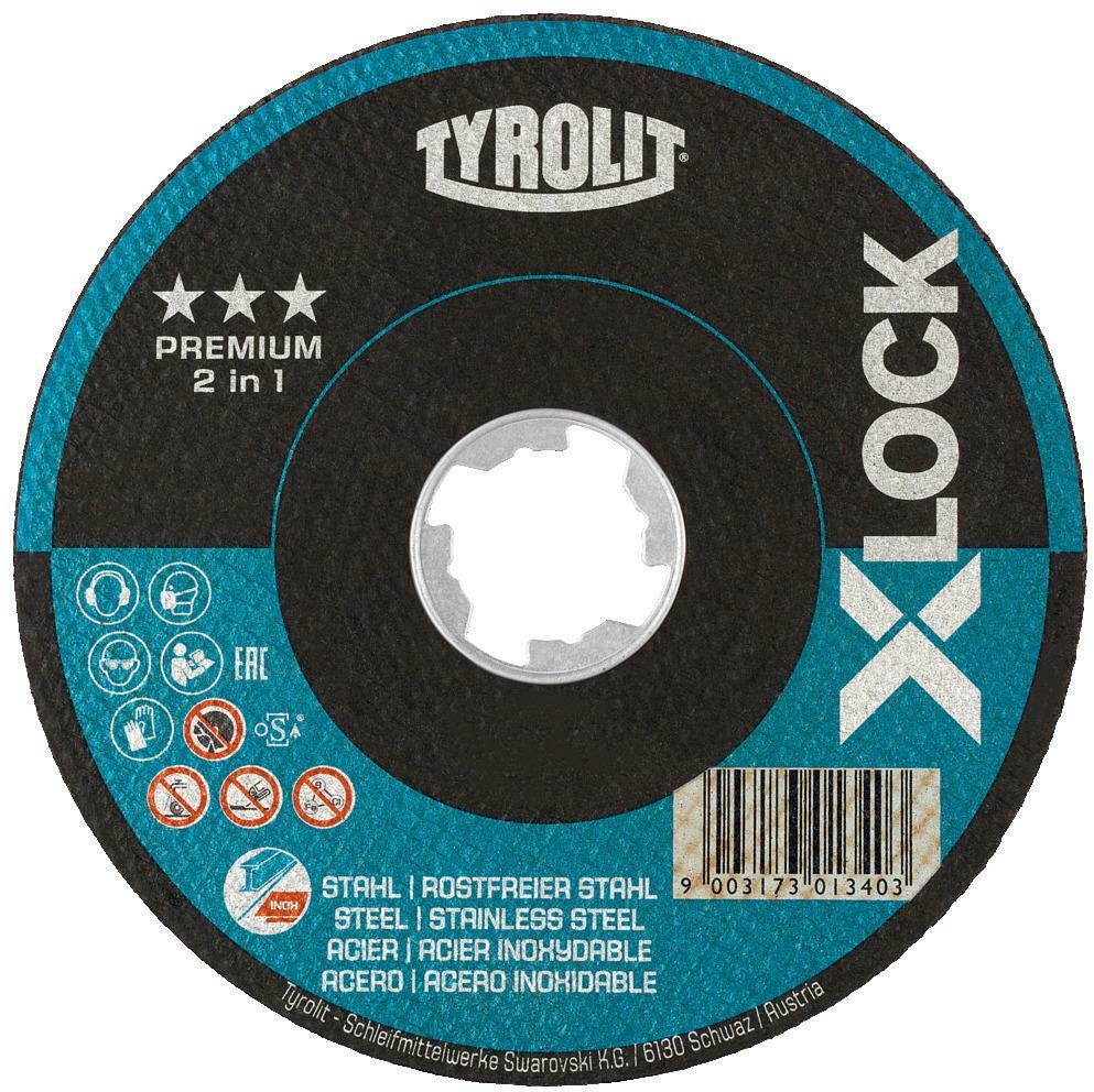 TYROLIT 34428041 Premium grinding disc for angle grinders 27E 125x7x22 ...
