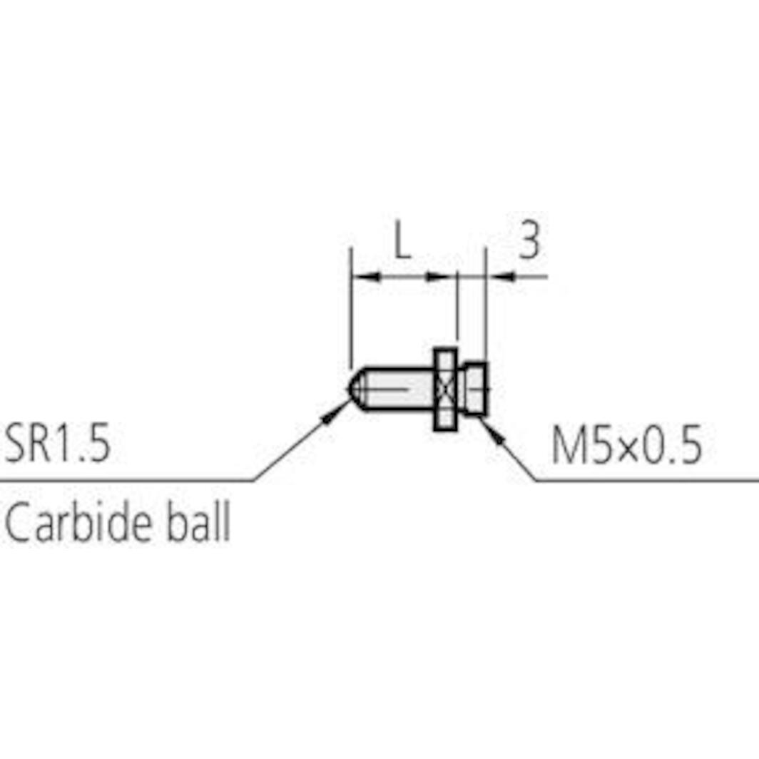 MITUTOYO 21DZA213E carbide measuring pin - pin number 5 | Klium