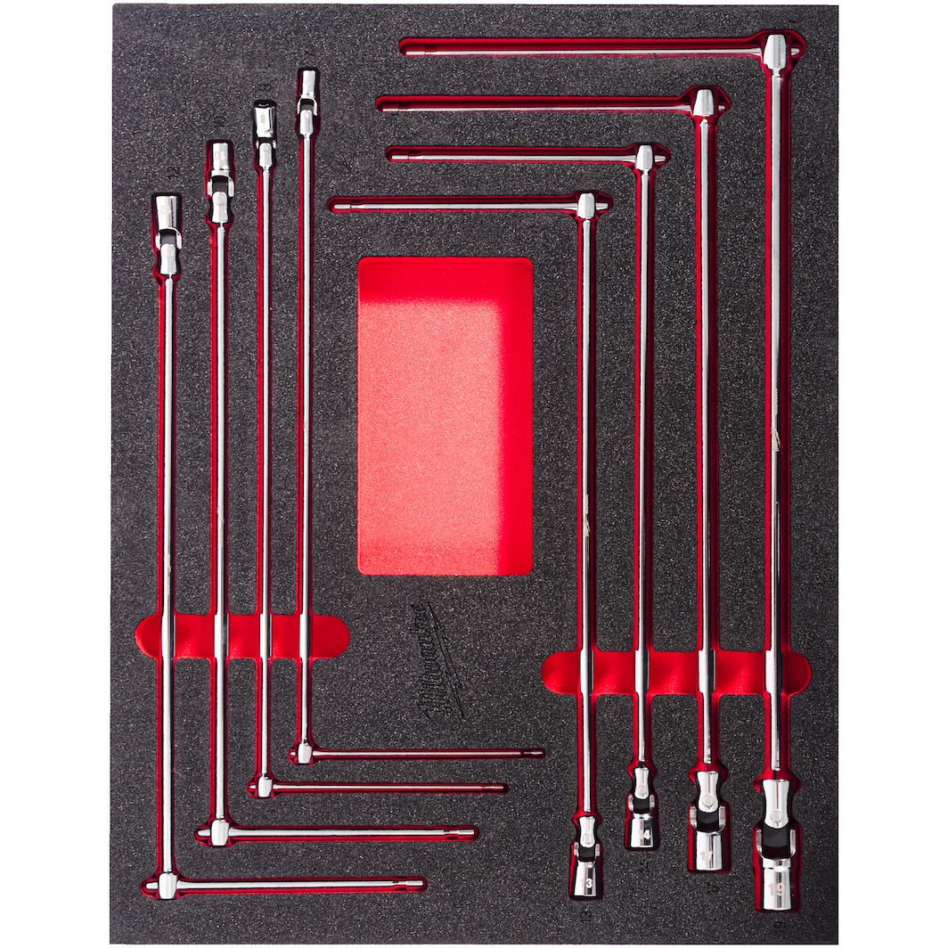 MILWAUKEE 4932499113 T-wrench set with cardan joint in foam inlay 8 ...
