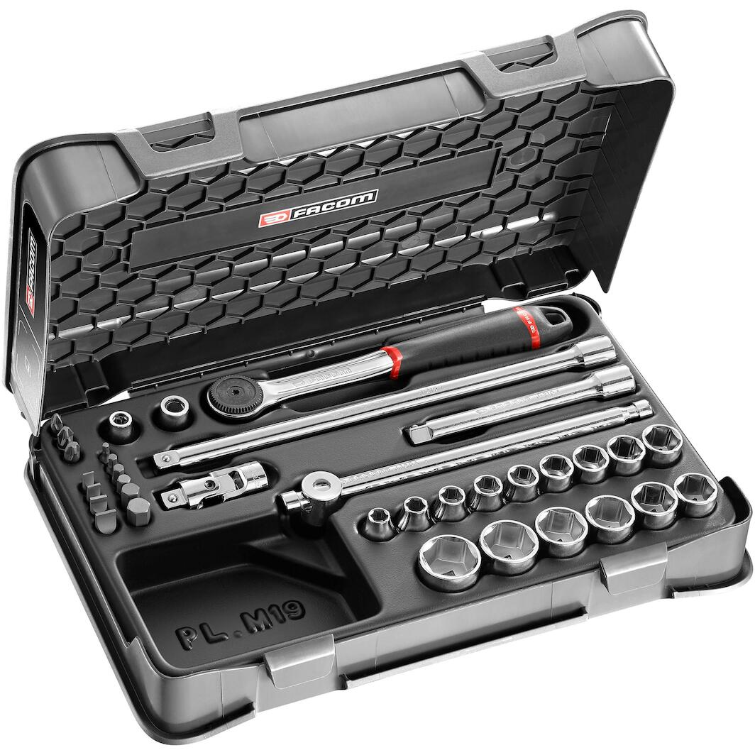 FACOM J.431BSP Case 6-sided sockets 3/8, metric sizes, and bits - 35 pieces - J.161B | Klium