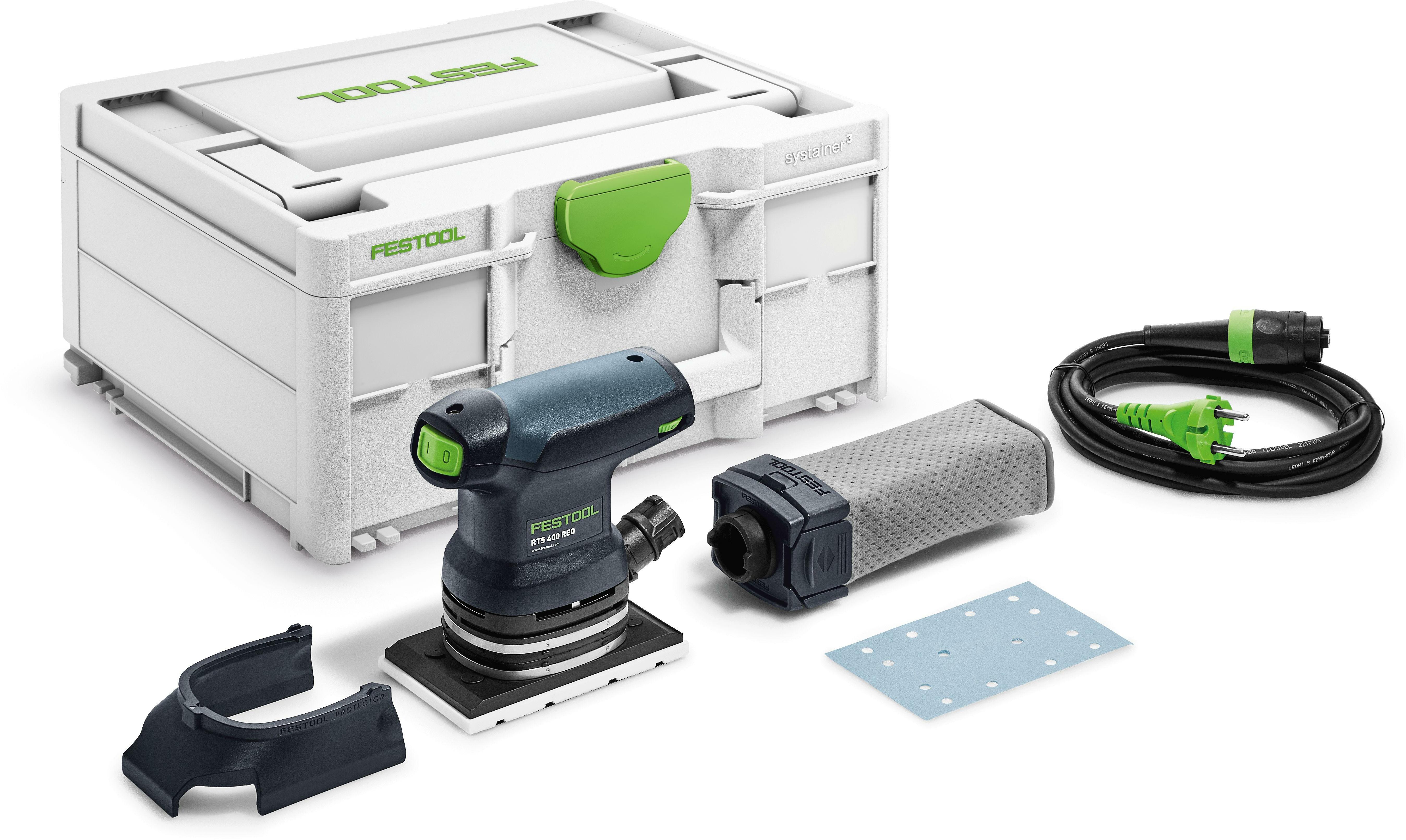 FESTOOL RTS 400 REQ-PLUS orbital sander 250 W in Systainer SYS3 M 187 ...