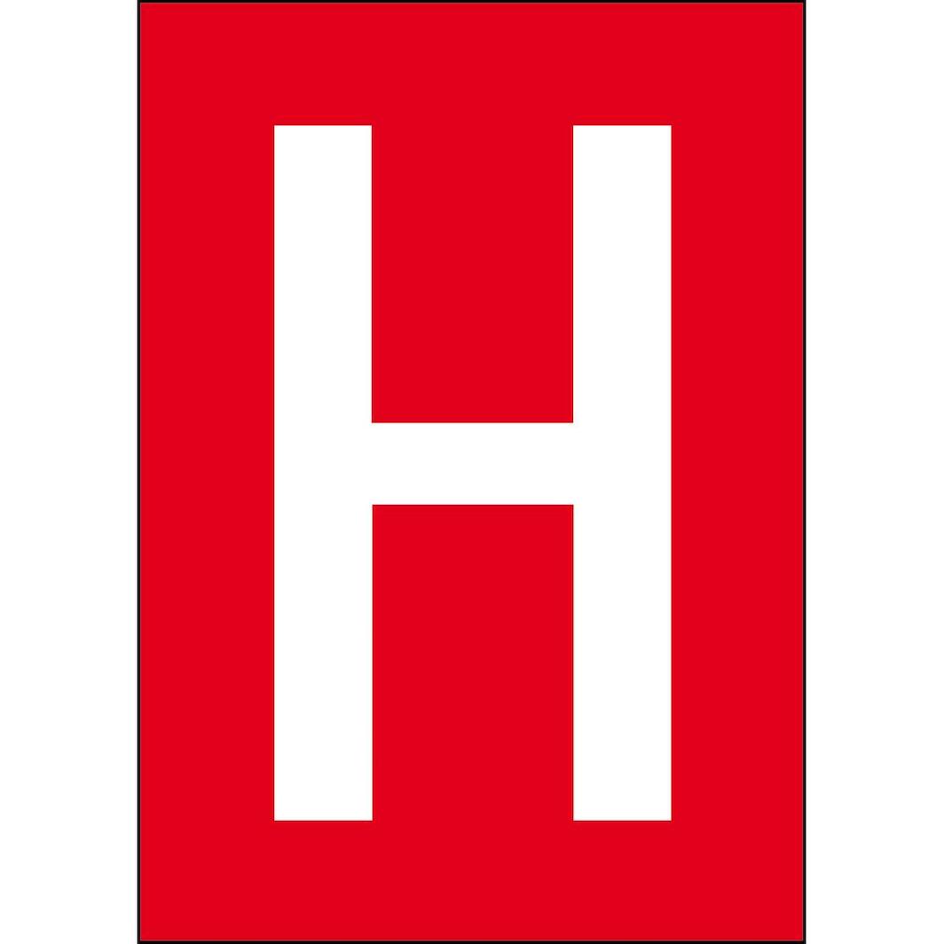 BRADY NL859A4RD-H label with letter H - DIN A4 format for permanent or ...