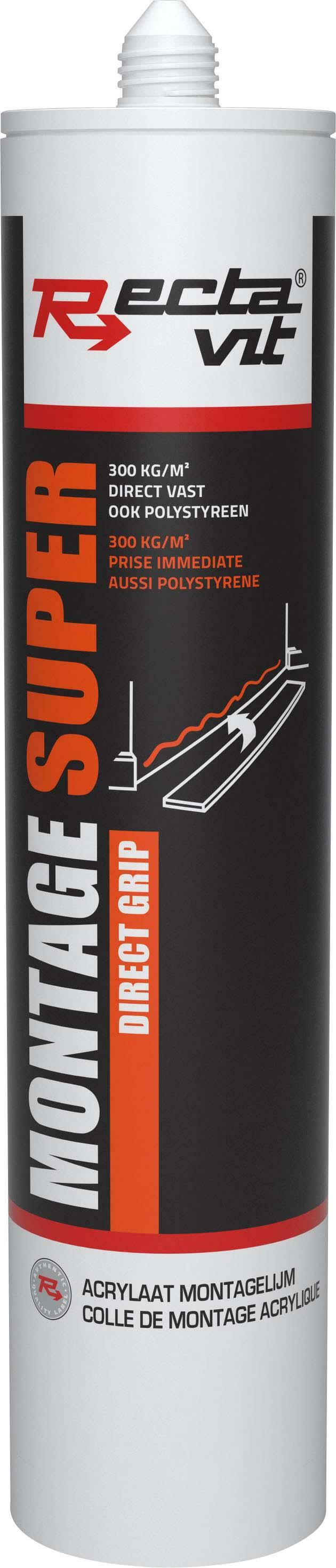 RECTAVIT Montage Super fibre-reinforced acrylic mounting adhesive, initial tack up to 300kg/m² ...