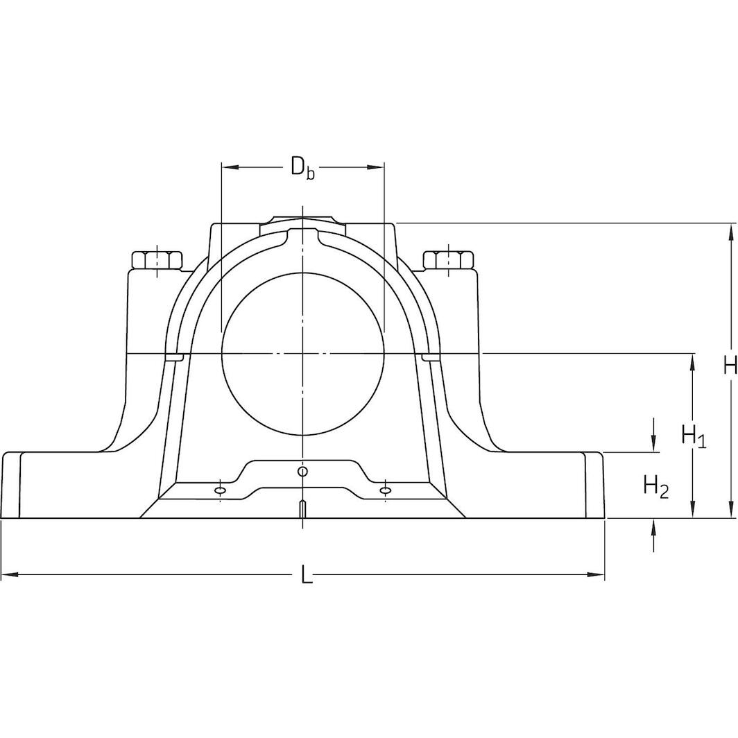 SKF SNL 518-615 K7 standing bearing housing cast iron two-piece 160 mm ...