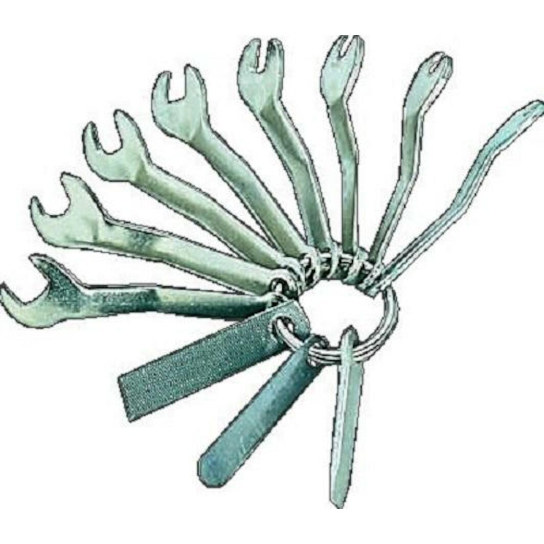 BAHCO 3280M Electronic spanner set metric chrome plated on ring 8-piece ...