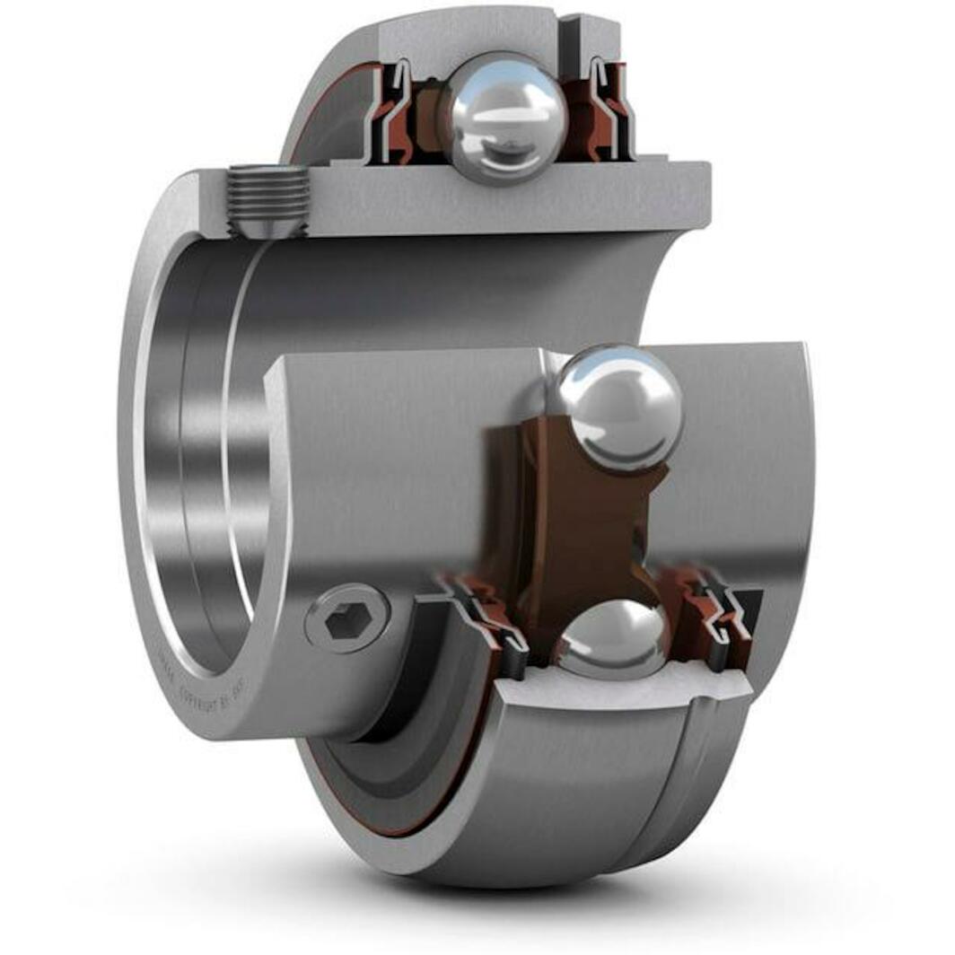 SKF YAR 205-2RF Y insert bearing cylindrical with set screw for metric shaft, 25 x 52 mm | Klium