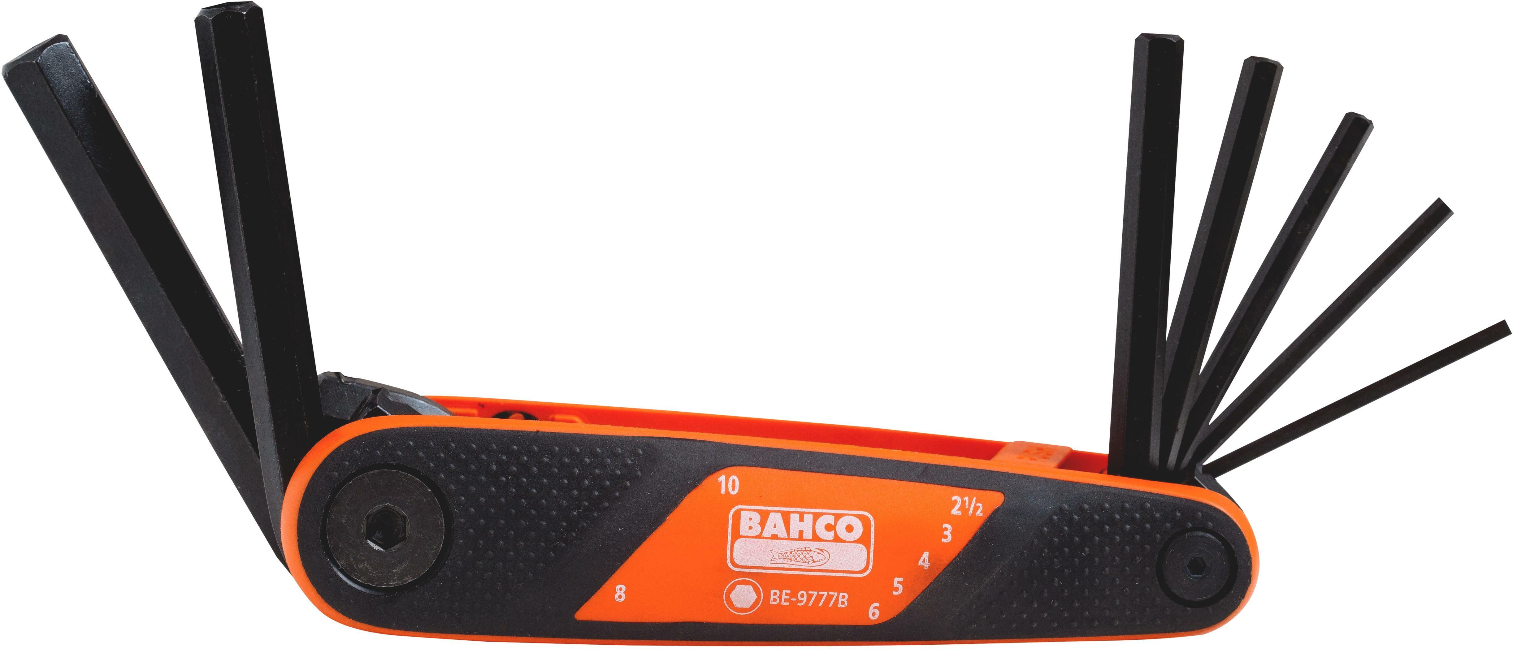 BAHCO BE-9777B spanner set hexagonal phosphated metric collapsible 7 ...