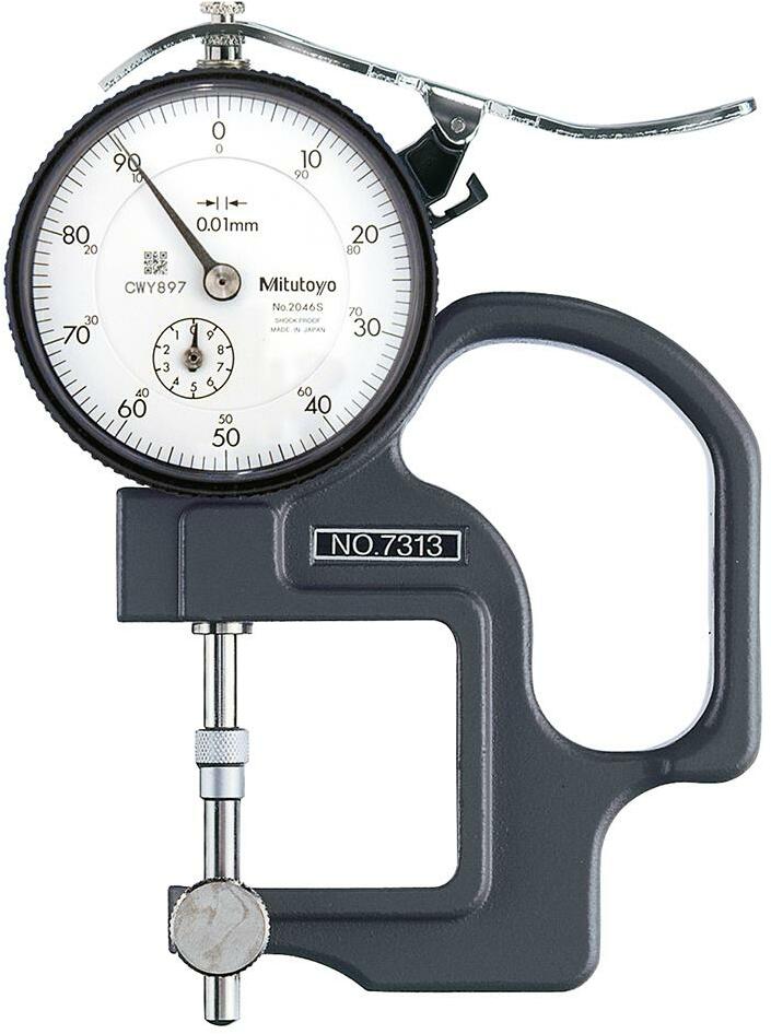 MITUTOYO 7313A thickness gauge with dial 0-10 mm, 0.01 mm, lens ...